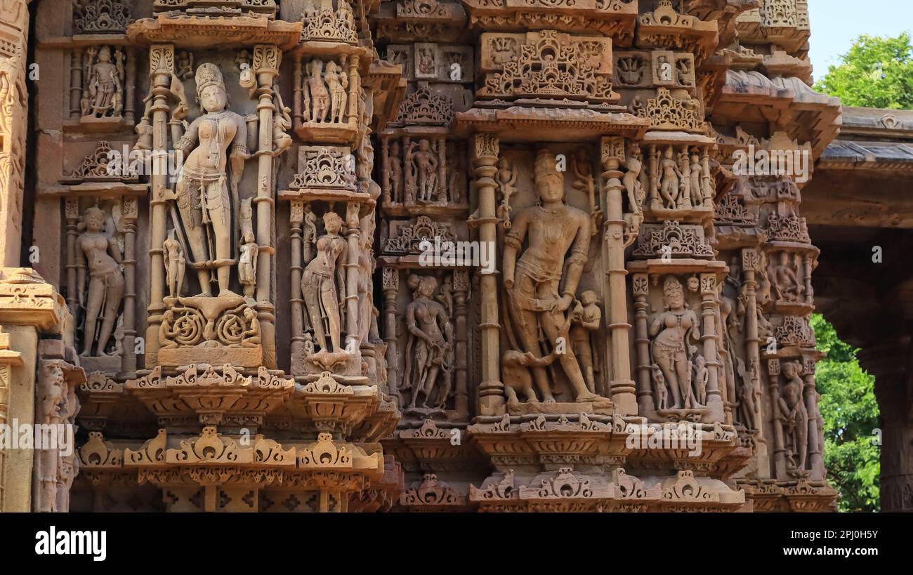 The Beautifully Carved Statues of Hindu God and Goddess on the Sun ...
