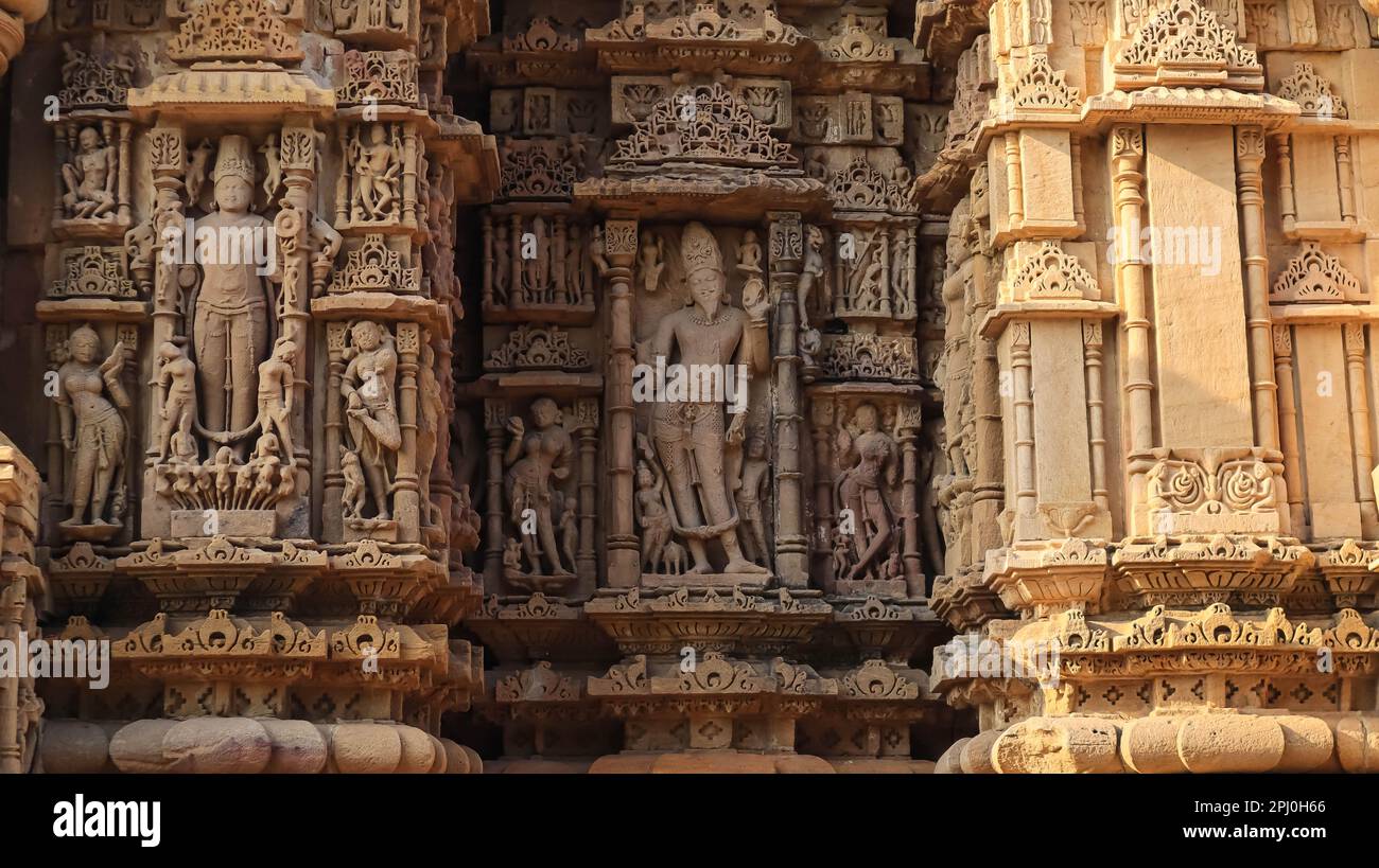 The Beautifully Carved Statues of Hindu God and Goddess on the Sun ...