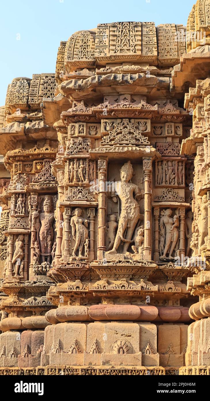 The Beautifully Carved Statues of Hindu God and Goddess on the Sun ...