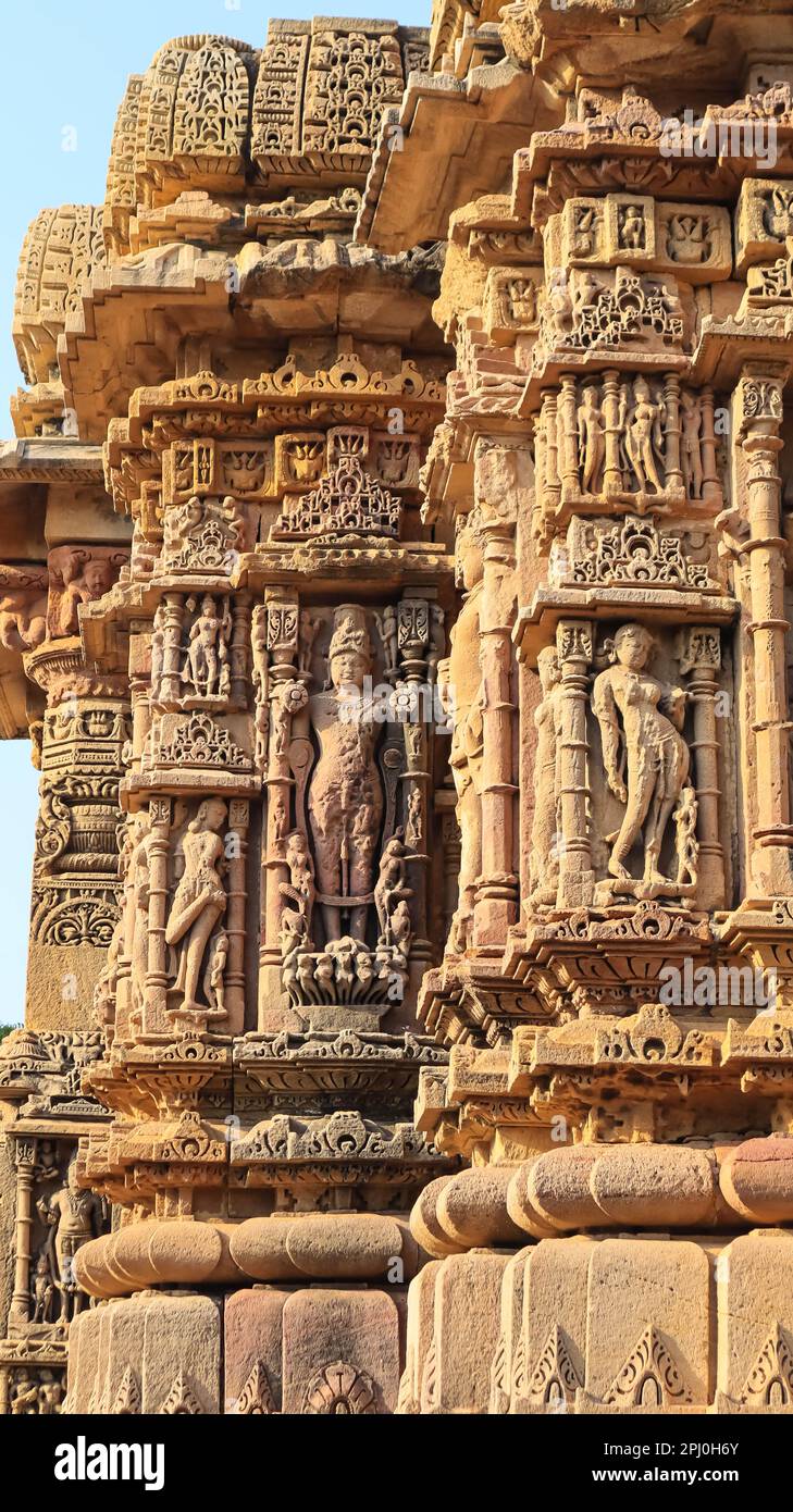 The Beautifully Carved Statues of Hindu God and Goddess on the Sun ...