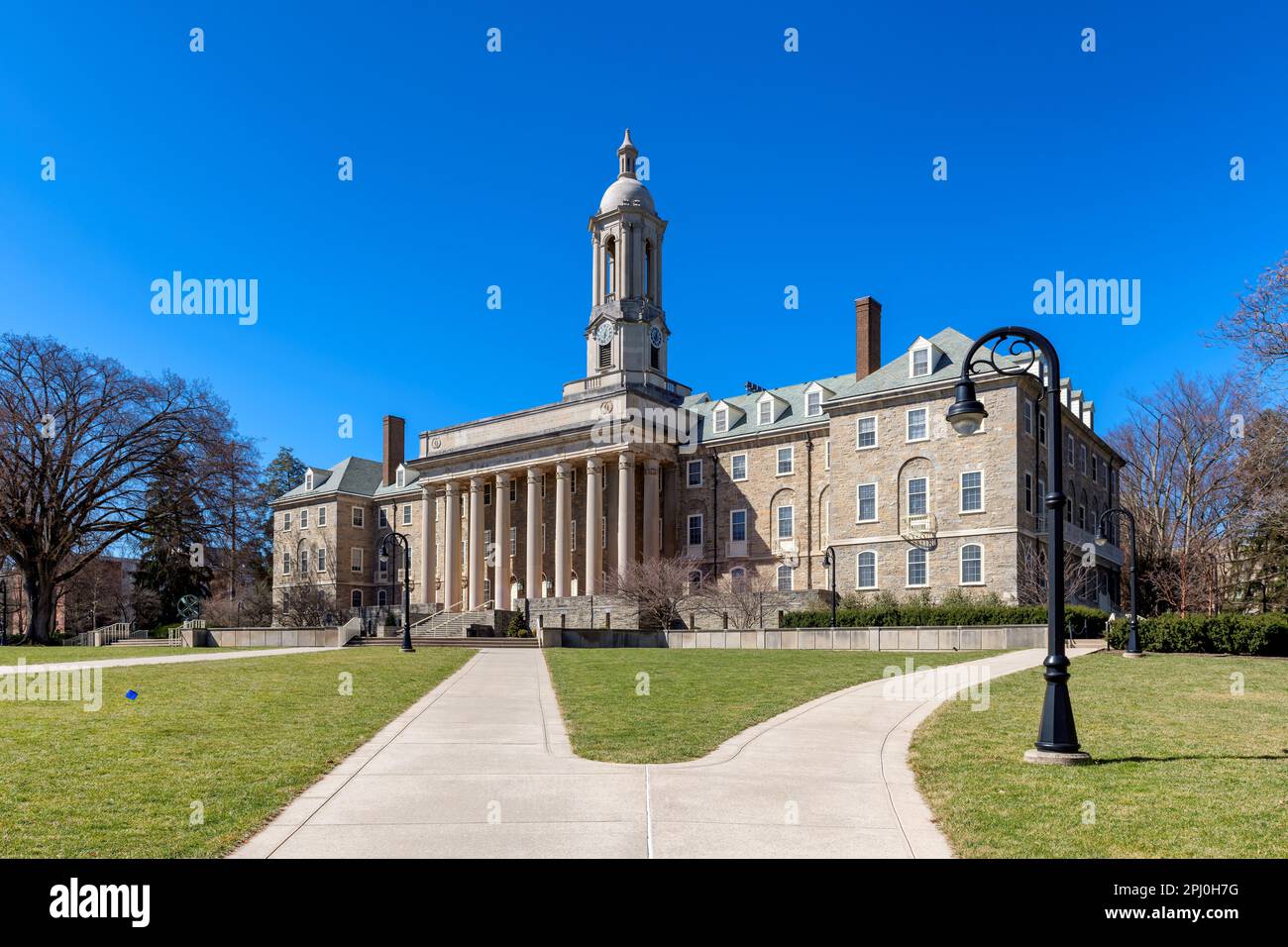 The Old Main building on the campus of Penn State University Stock ...