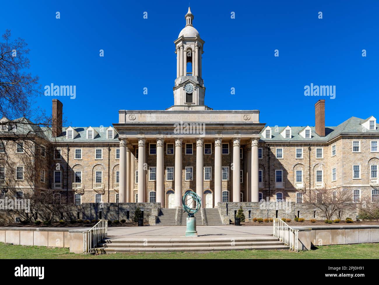 The Old Main building on the campus of Penn State University Stock ...
