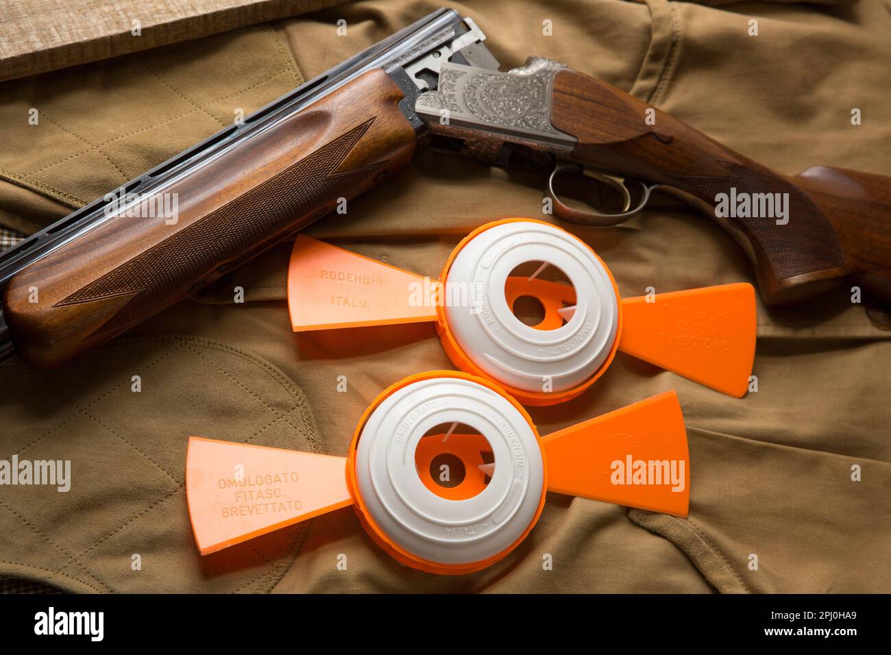 Examples of plastic targets used for the target shooting discipline of ...