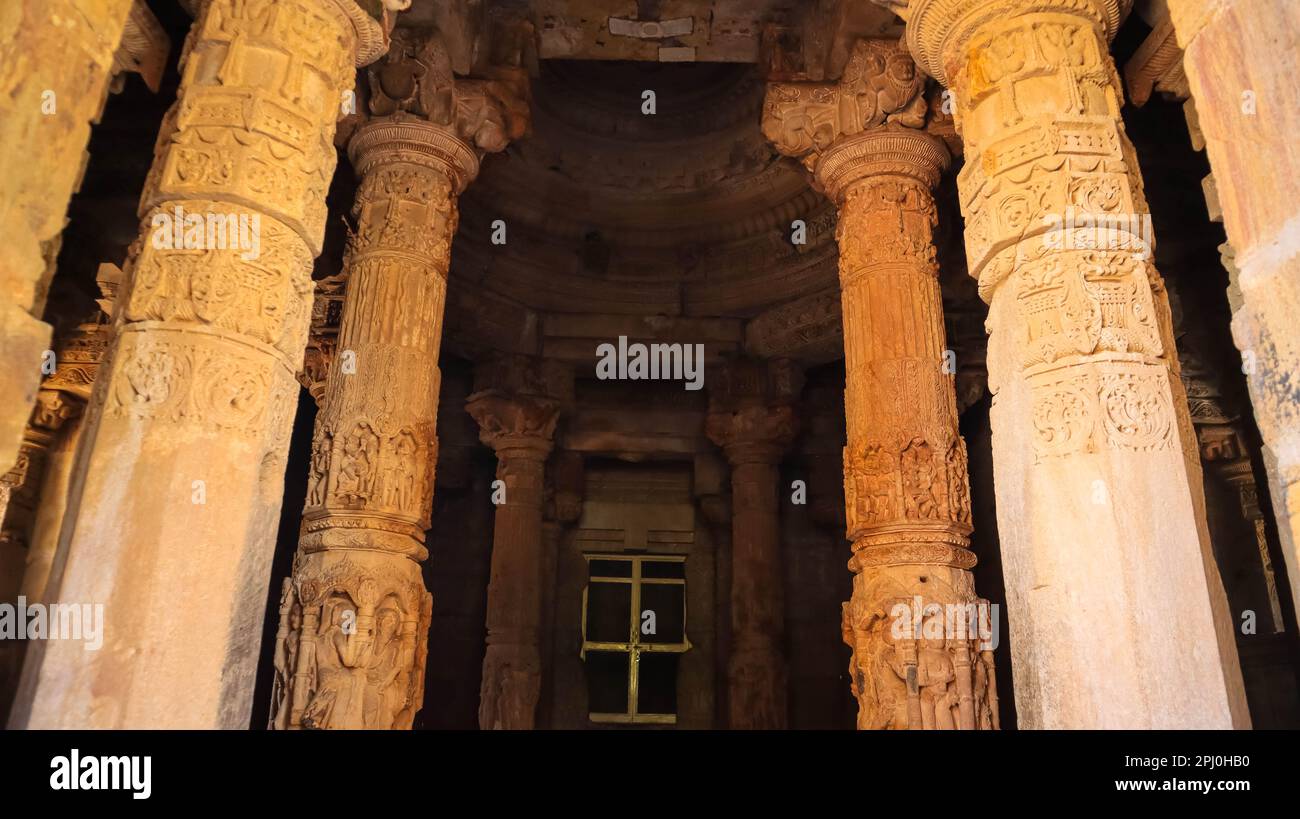 Inside Carvings of Sun Temple Modhera, Carving Pillars, Carving ...