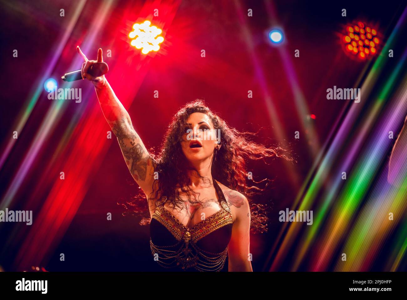 Malmo, Sweden. 27th, March 2023. The Swedish heavy metal band Eleine ...