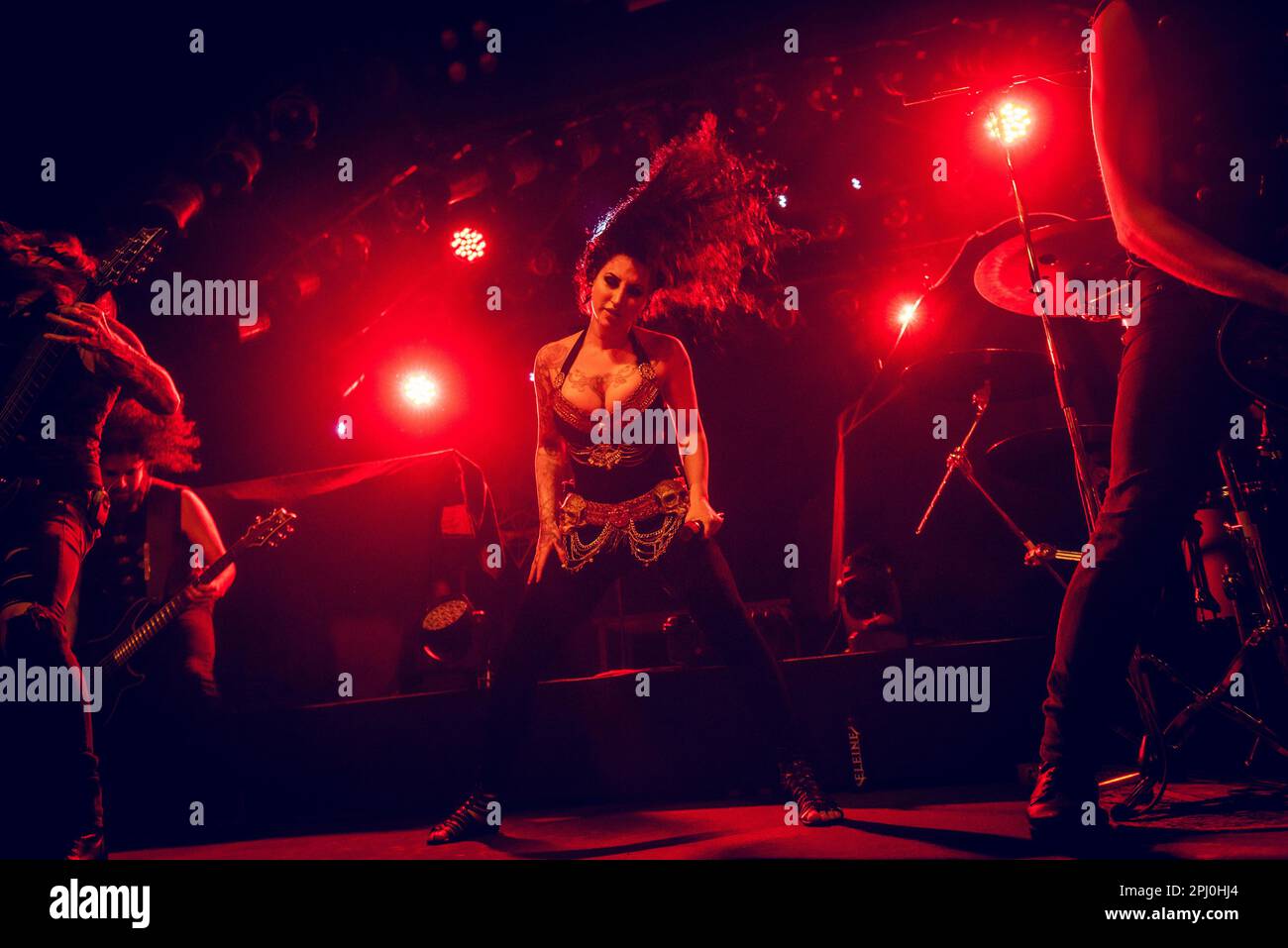 Malmo, Sweden. 27th, March 2023. The Swedish heavy metal band Eleine ...