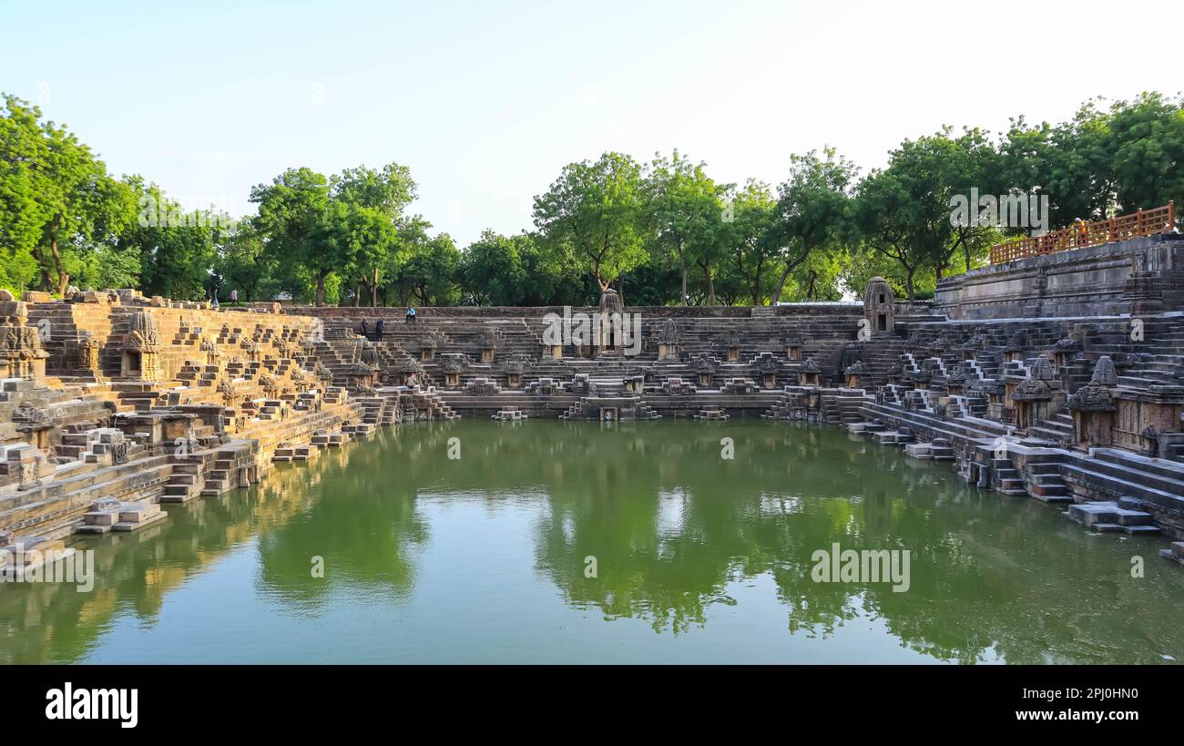 Step Well in Front of Sun Temple, Small Carving Temple, Modhera ...