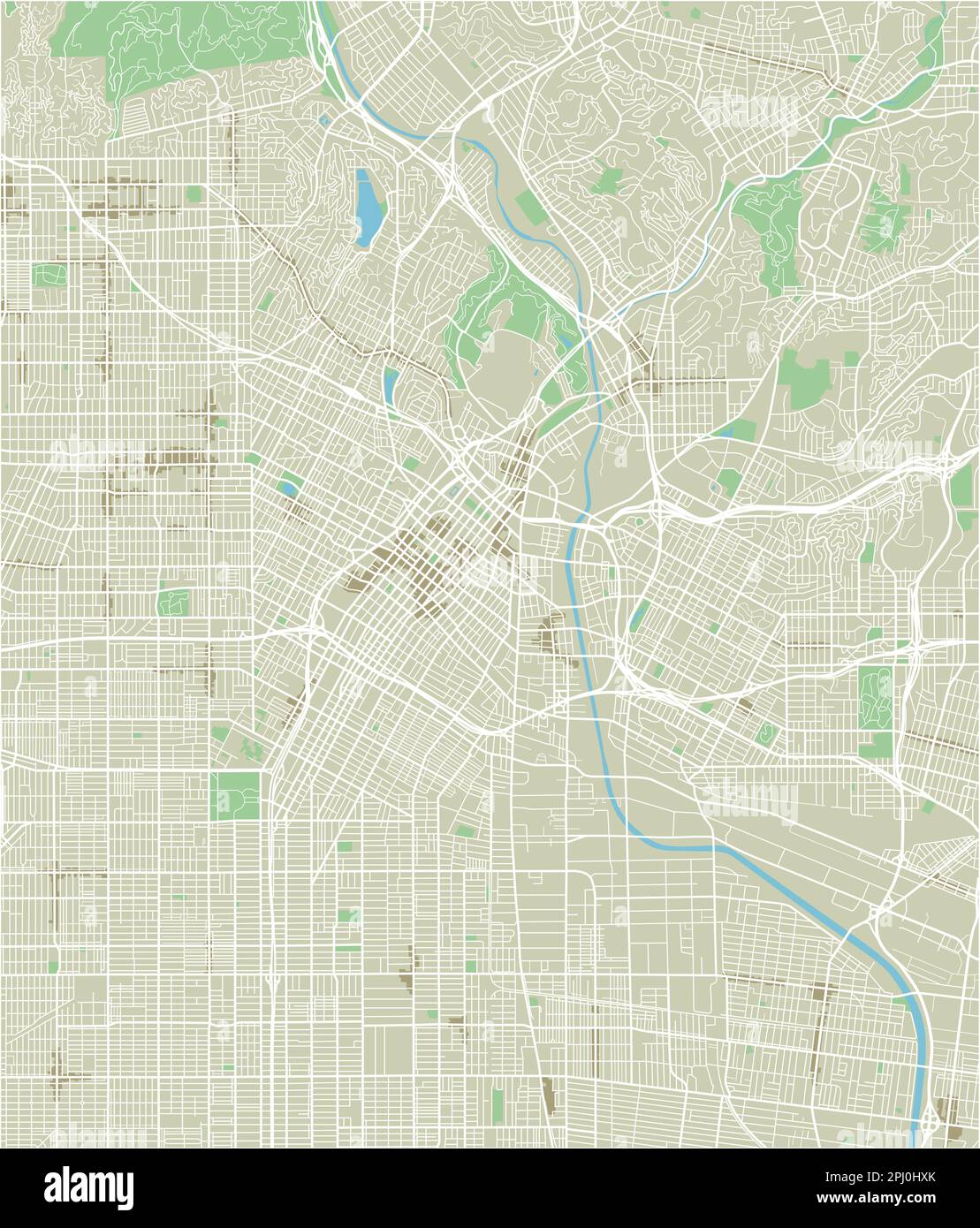 Vector city map of Los Angeles with well organized separated layers Stock Vector Image & Art - Alamy