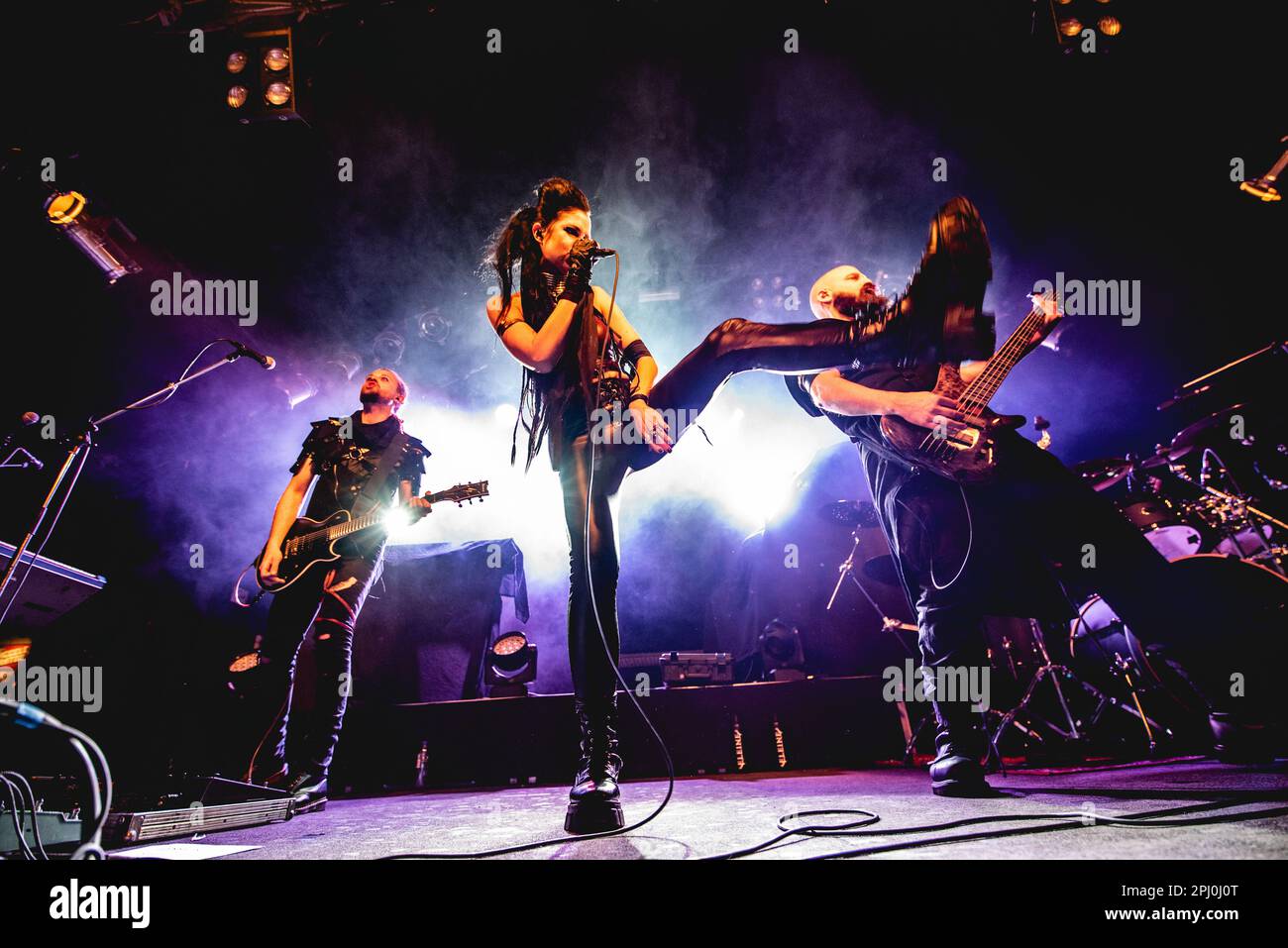 Malmo, Sweden. 27th, March 2023. The German metal band League of Distortion performs a live ...