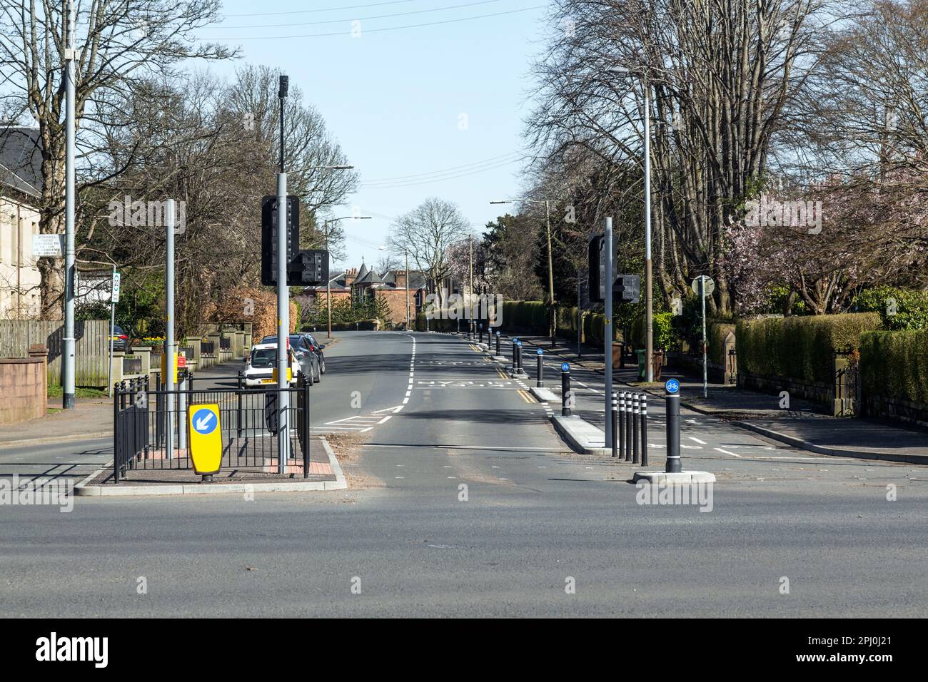 Seggregated cycle lanes on the South West City Way bike route on St ...