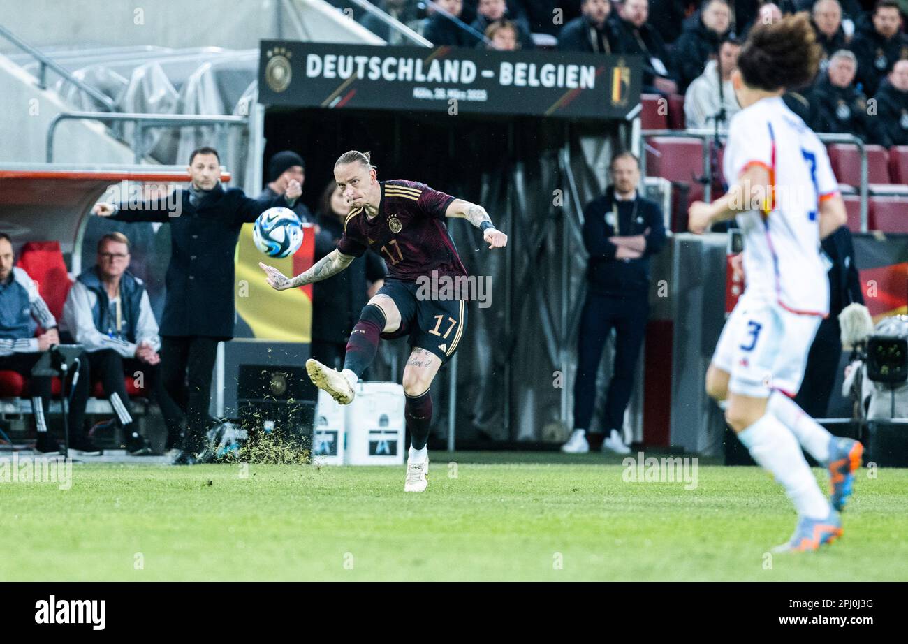Koeln, RheinEnergieStadion, 28.03.23: Marius Wolf of Germany kicks the ...