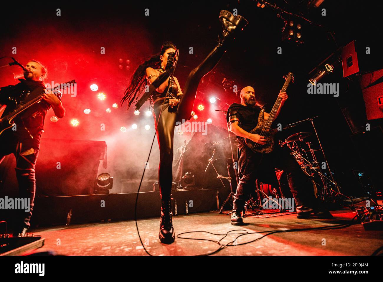Malmo, Sweden. 27th, March 2023. The German metal band League of Distortion performs a live ...