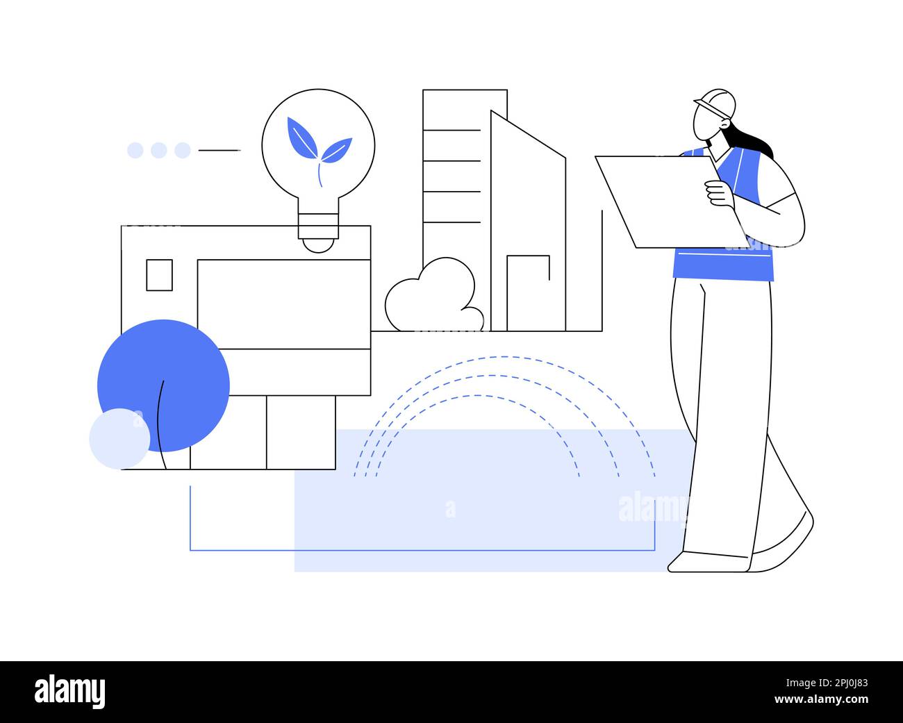 Sustainable landscaping abstract concept vector illustration Stock ...