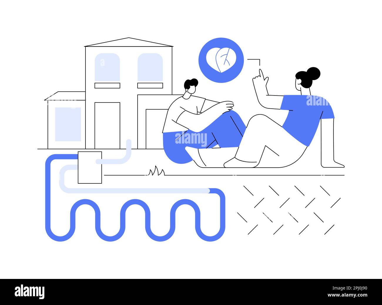 Geothermal heating abstract concept vector illustration Stock Vector ...