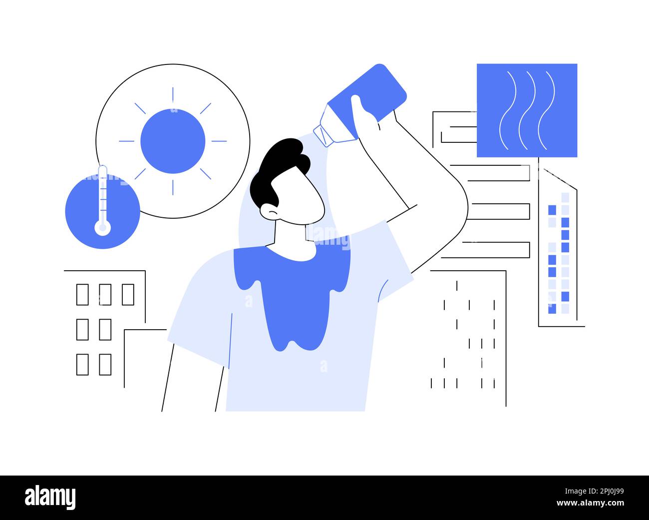 Extreme temperatures abstract concept vector illustration Stock Vector ...