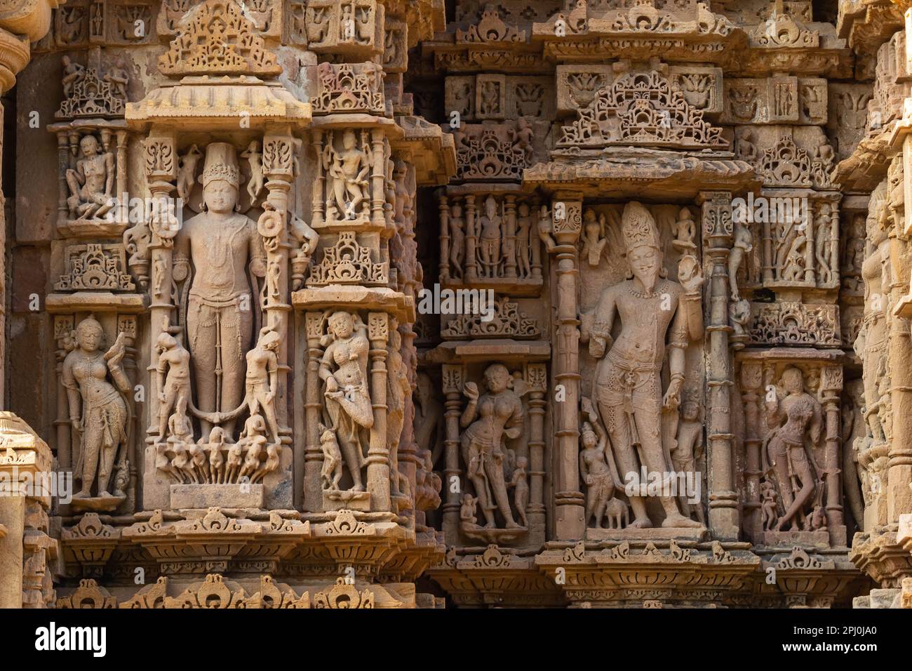 The Beautifully Carved Statues of Hindu God and Goddess on the Sun ...