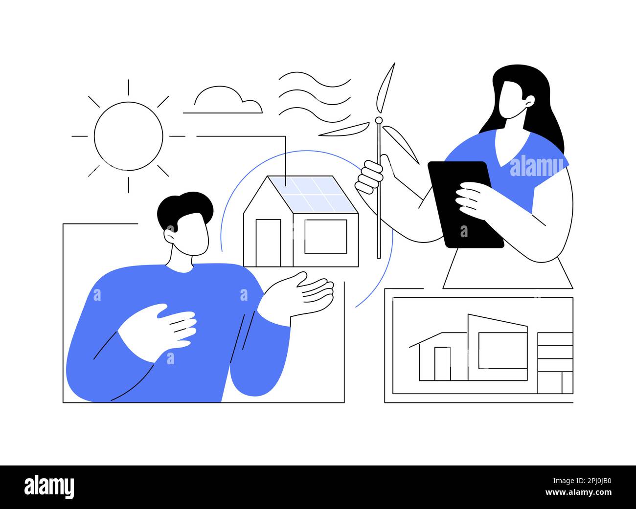Sustainable architecture consultancy abstract concept vector ...