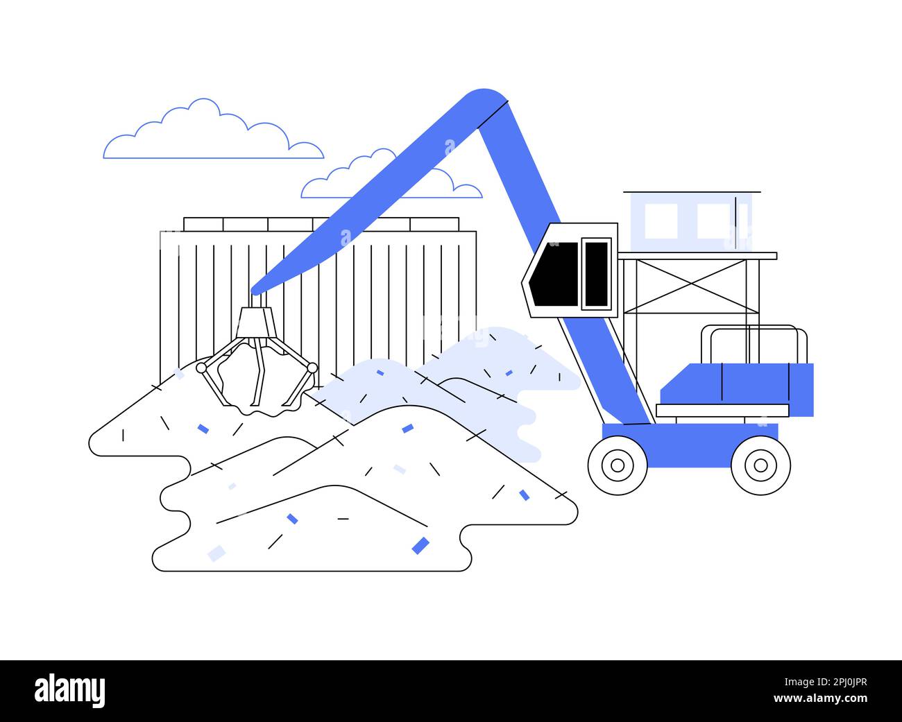 Loading waste abstract concept vector illustration Stock Vector Image ...