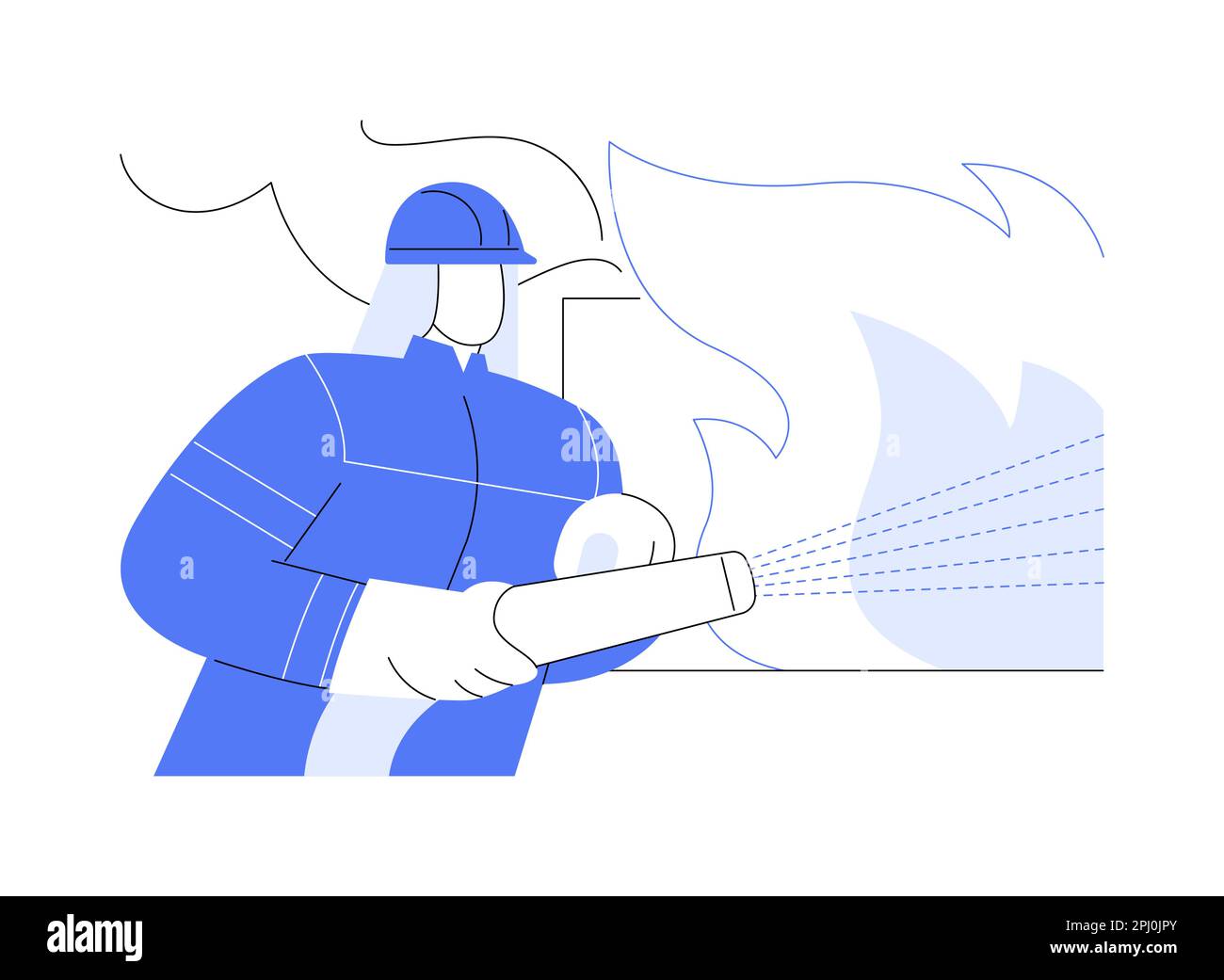 Firefighter abstract concept vector illustration Stock Vector Image ...