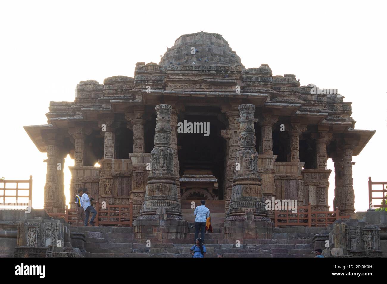 The Beautifully Carved Temple Garbhgriha of Sun Temple Modhera, Rear ...