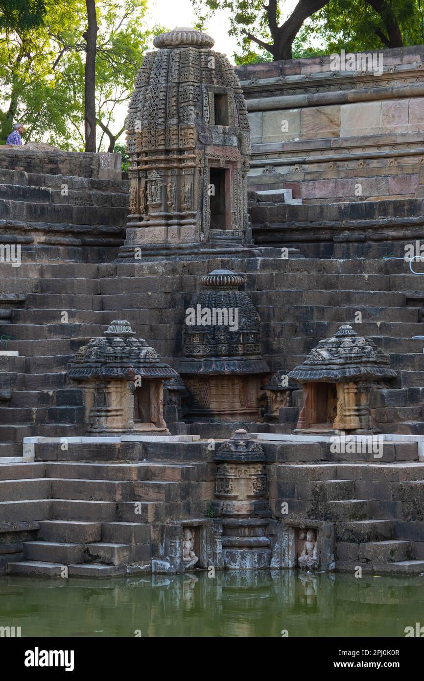 Beautifully Carved Temple on Stepwell near Modhera Sun Temple, Surya ...