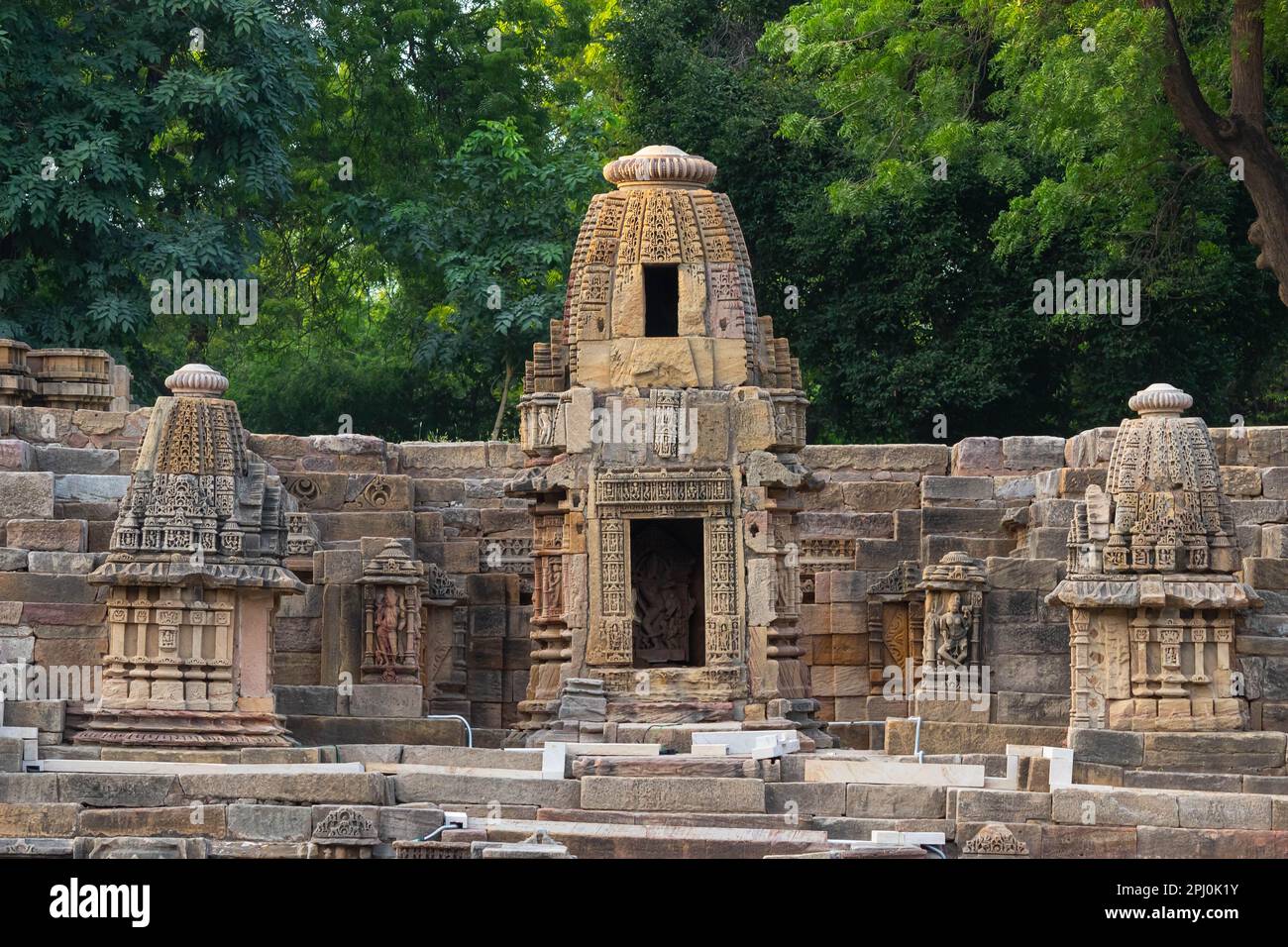 Beautifully Carved Temple on Stepwell near Modhera Sun Temple, Surya ...