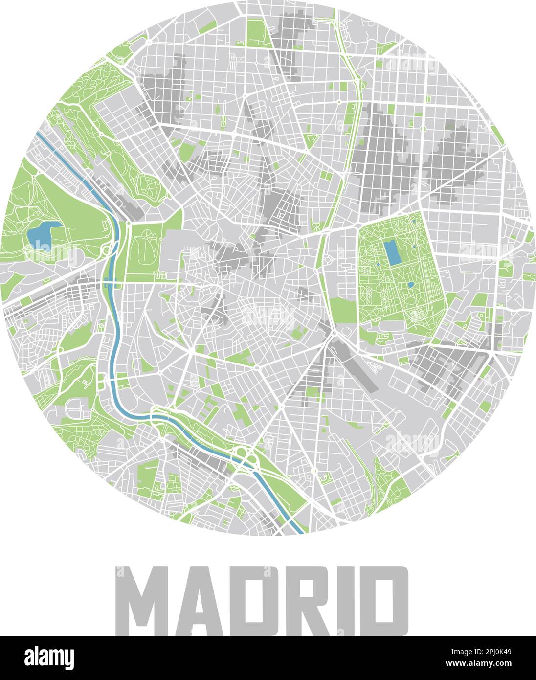 Minimalistic Madrid city map icon Stock Vector Image & Art - Alamy