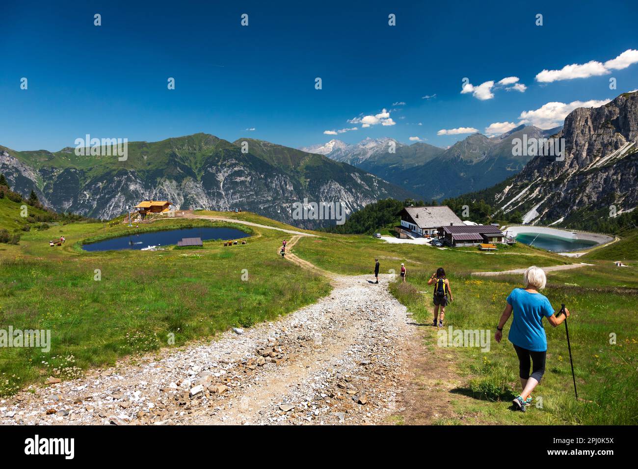 Bergwandern in Tirol Italien Stock Photo - Alamy