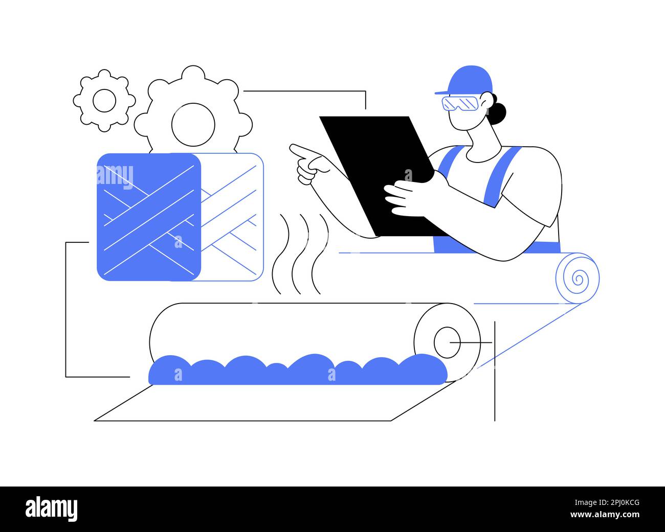 Felt manufacturing abstract concept vector illustration Stock Vector ...