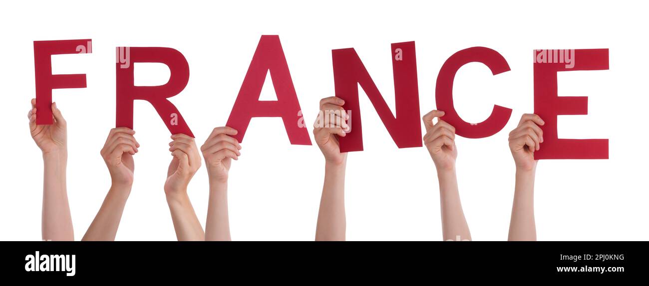 People Hands Building Word France, Isolated Background Stock Photo - Alamy