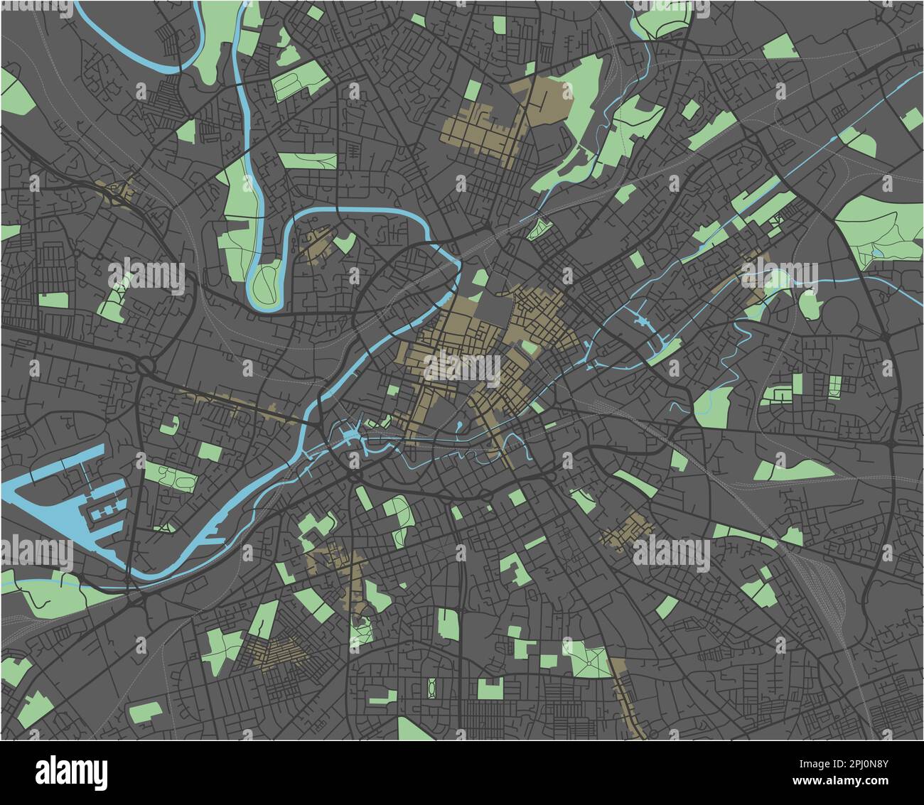 Manchester map hi-res stock photography and images - Alamy