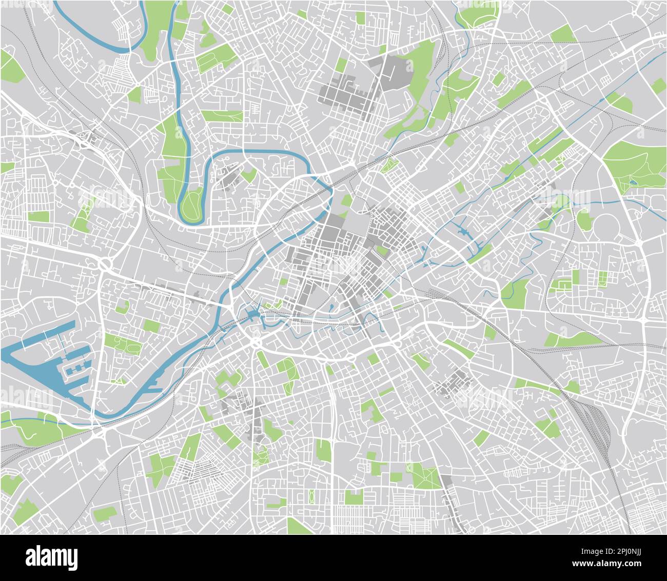 Vector city map of Manchester with well organized separated layers Stock Vector Image & Art - Alamy