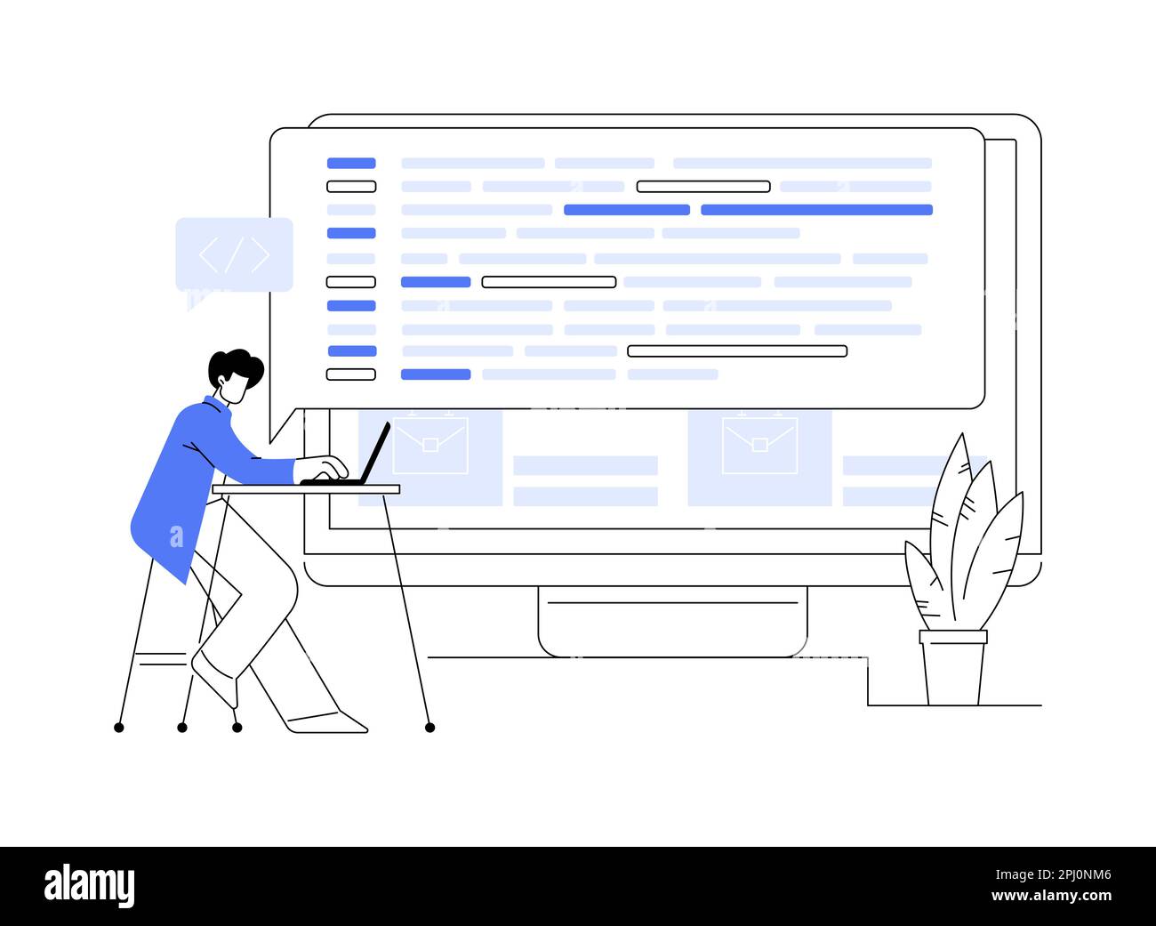 Back end development abstract concept vector illustration Stock Vector ...