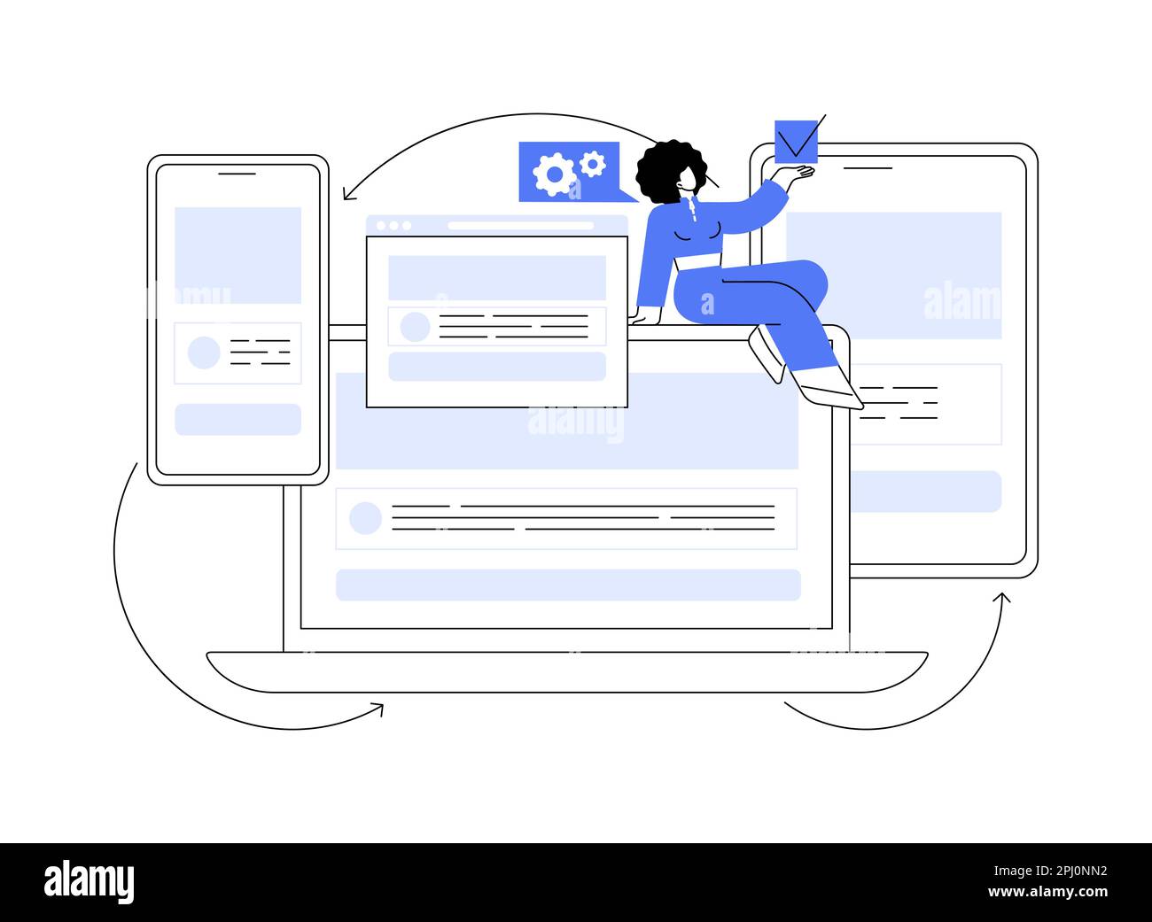 Responsive web design abstract concept vector illustration Stock Vector ...