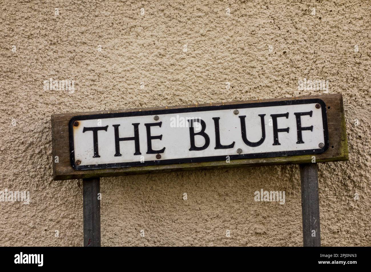 The Bluff street sign, Nailsworth, Gloucestershire, UK Stock Photo - Alamy