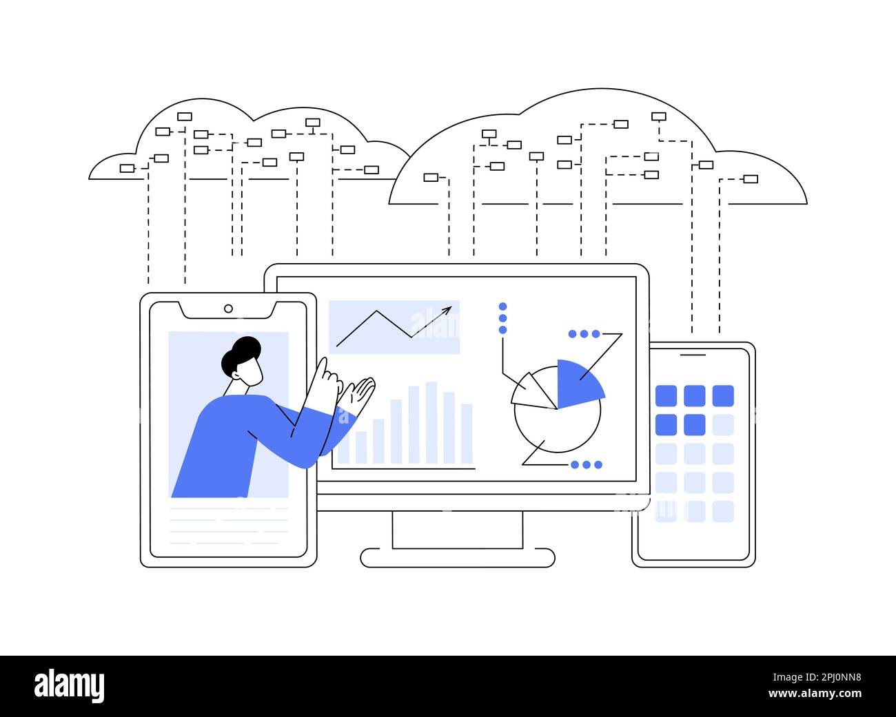 Virtualization technology abstract concept vector illustration Stock ...