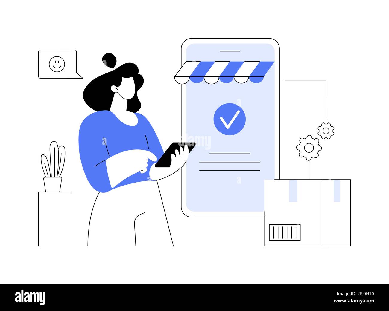 Order processed abstract concept vector illustration Stock Vector Image ...