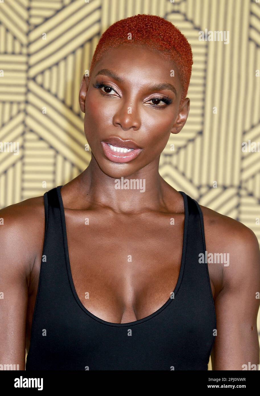 Michaela Coel attends the "Black Panther: Wakanda Forever" European Premiere. (Photo by Fred ...