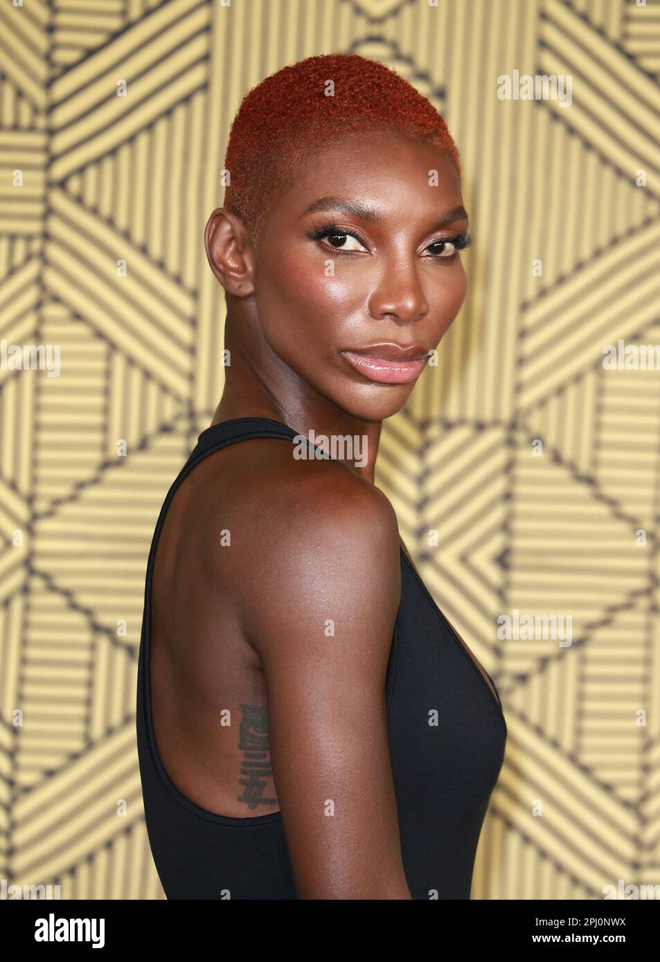 Michaela Coel attends the "Black Panther: Wakanda Forever" European ...