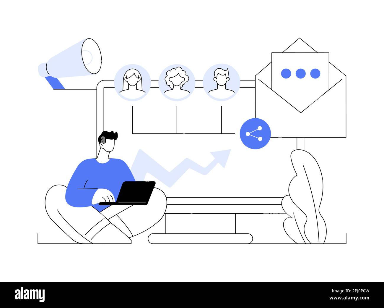 Automated email marketing line Cut Out Stock Images & Pictures - Alamy