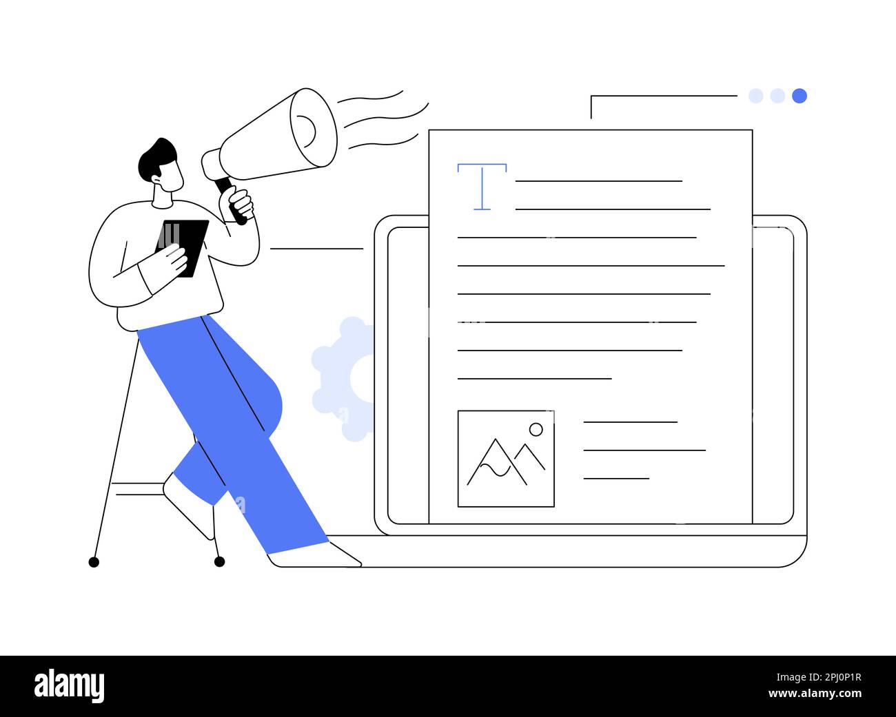 Ad writing abstract concept vector illustration Stock Vector Image ...