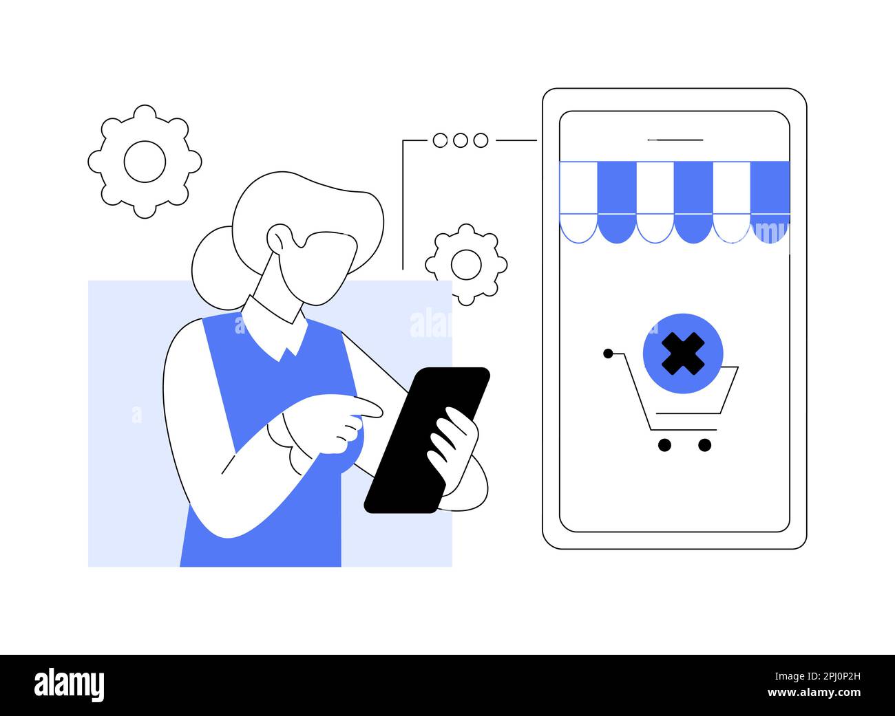 Order closed abstract concept vector illustration Stock Vector Image ...