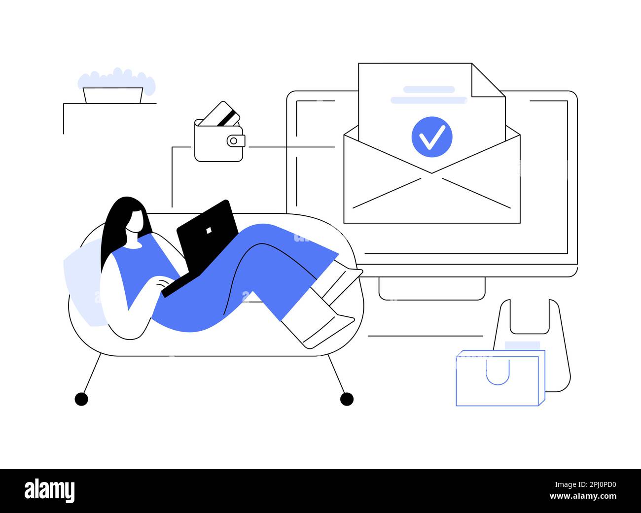 Acknowledgment received abstract concept vector illustration Stock ...