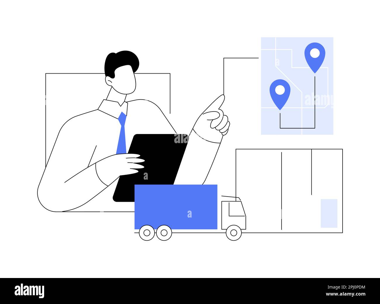 Order shipped abstract concept vector illustration Stock Vector Image ...