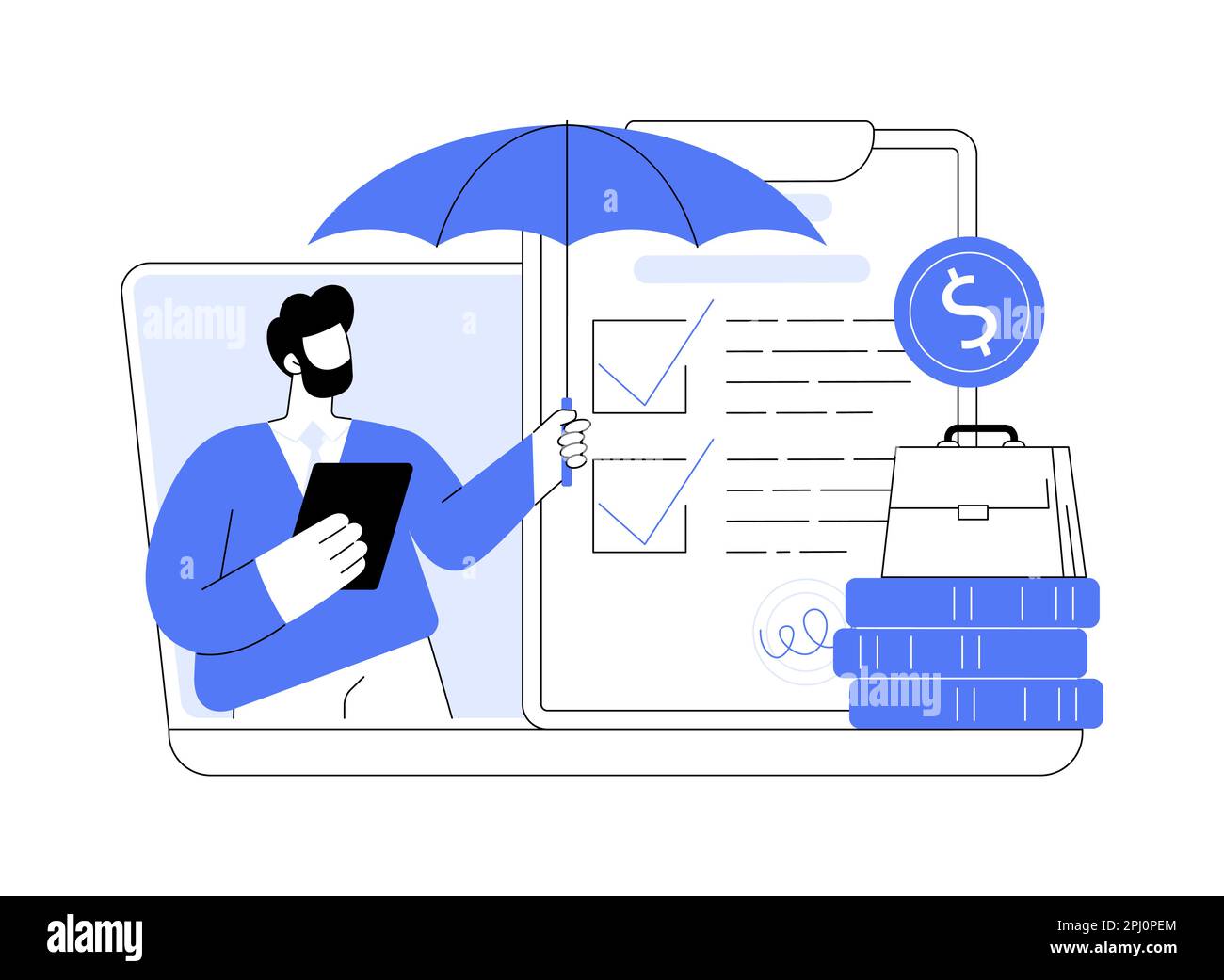 Employment insurance abstract concept vector illustration Stock Vector ...