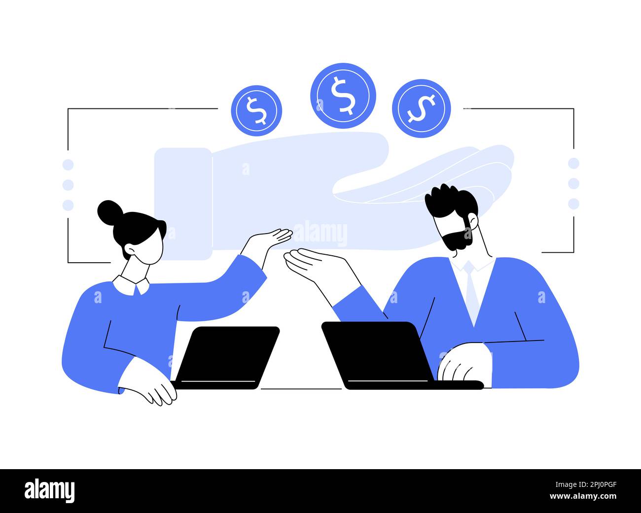 Wage subsidy for business employees abstract concept vector ...