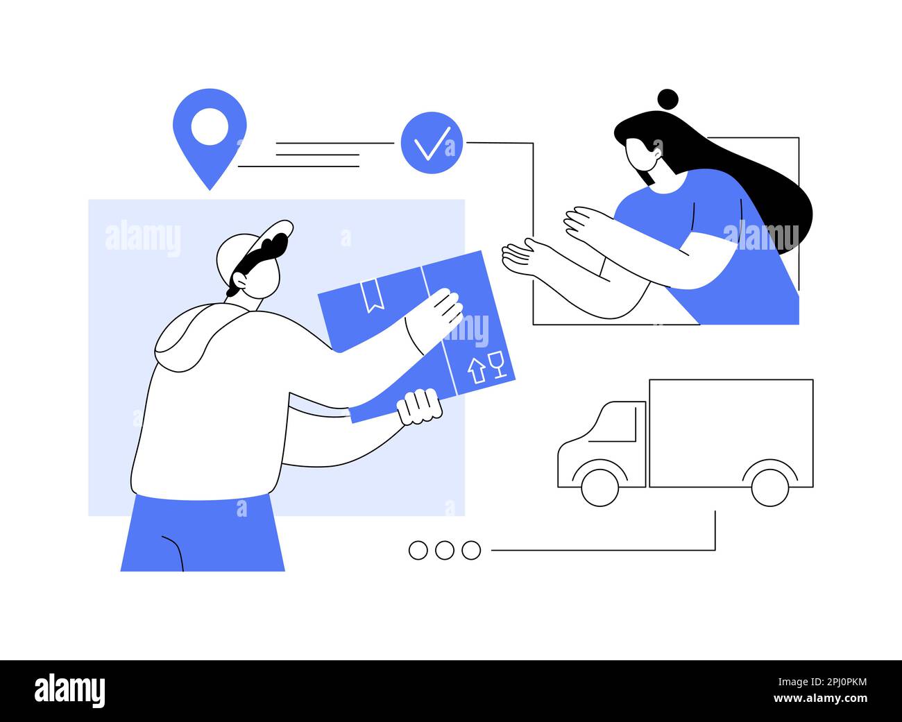 Order received abstract concept vector illustration Stock Vector Image ...