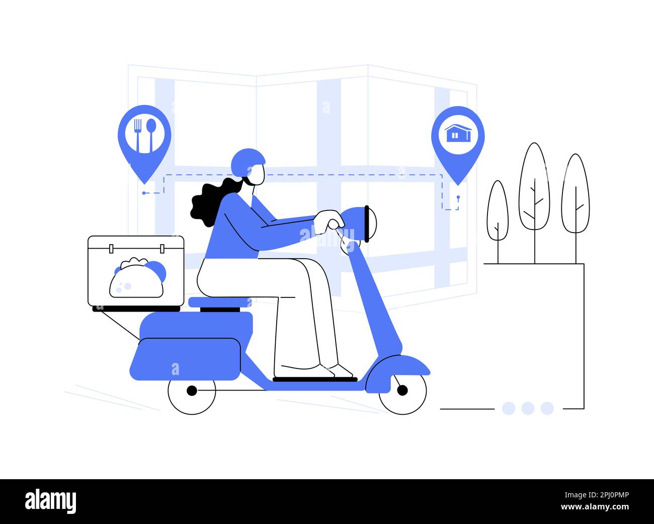 Food delivery abstract concept vector illustration Stock Vector Image ...