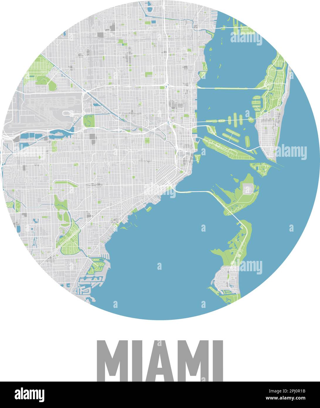 Miami map Stock Vector Images - Alamy