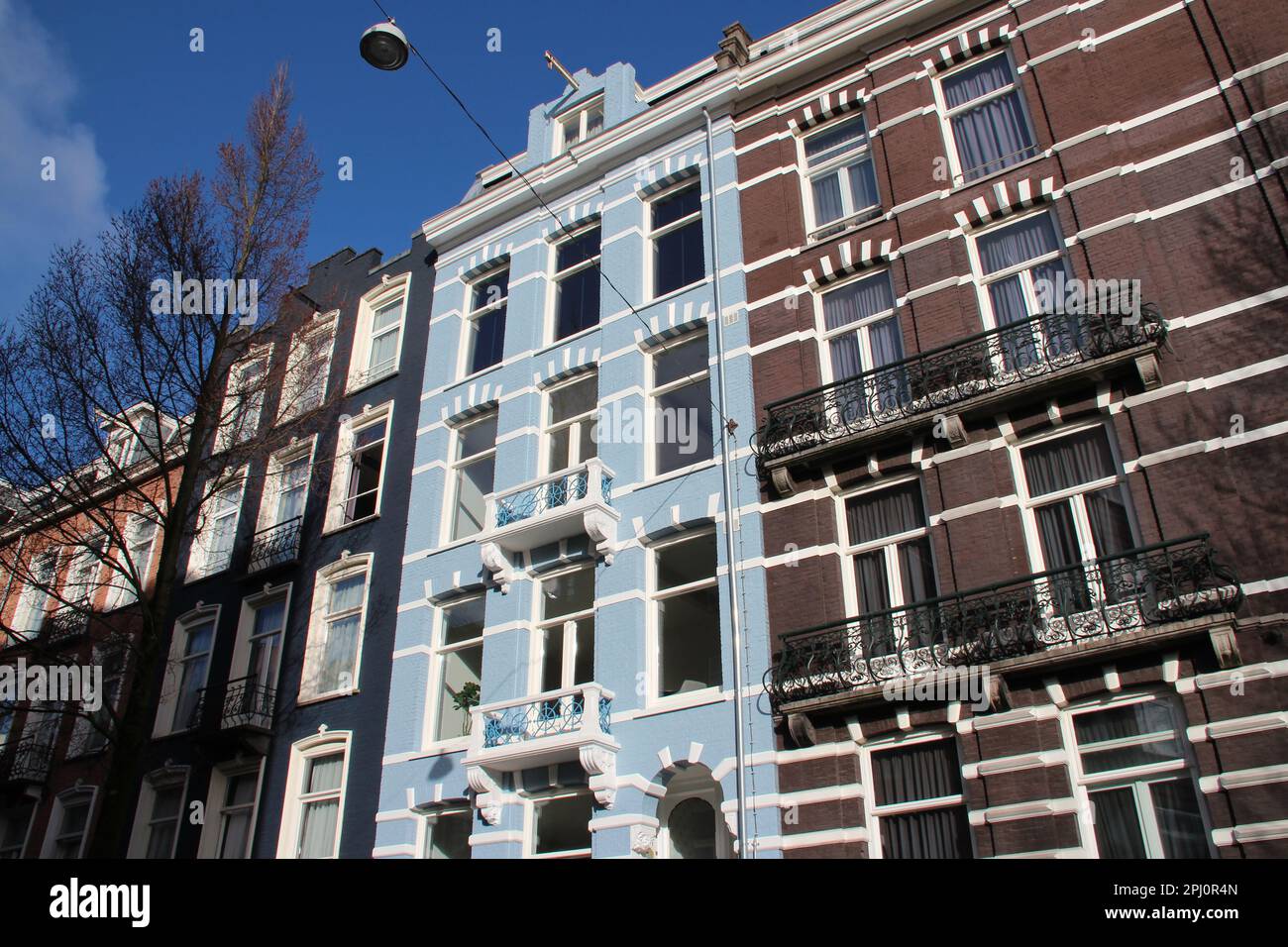 old brick houses in amsterdam (the netherlands Stock Photo - Alamy